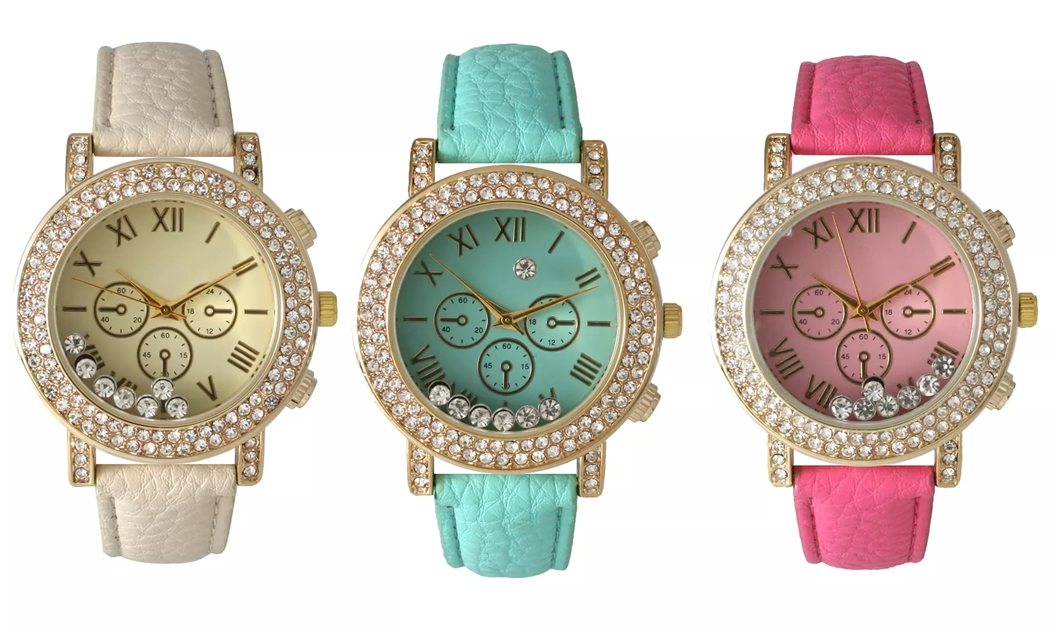 Women's Floating Crystal Watch | Groupon Goods
