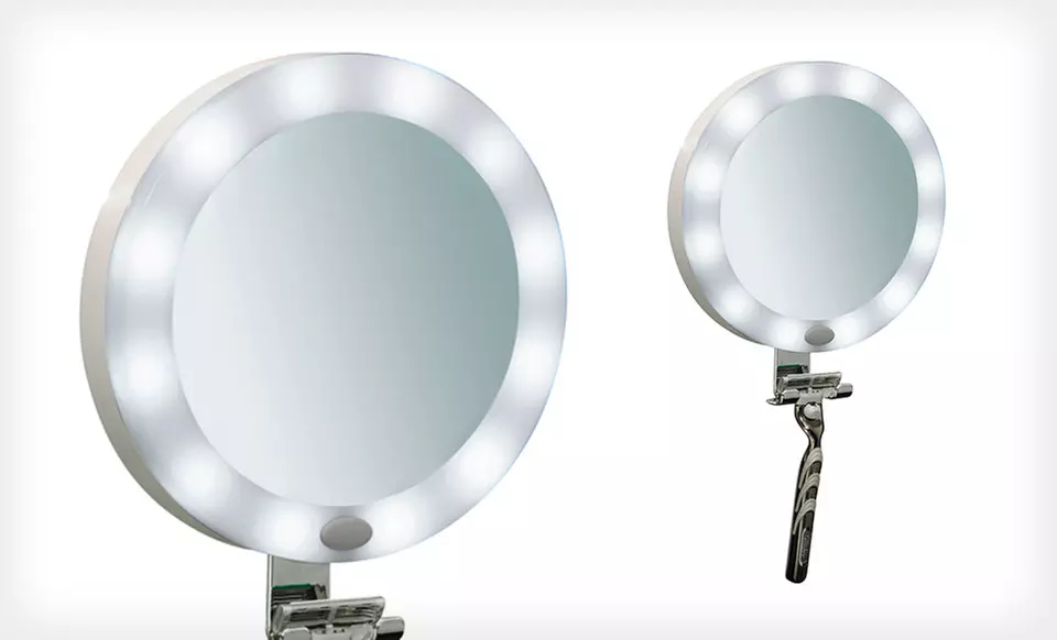 Interdesign LED Suction Mirror | Groupon Goods