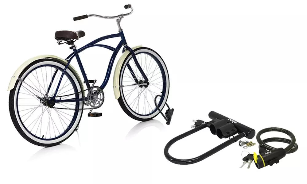 Rolson Two-Piece Bike Lock Set | Groupon Goods