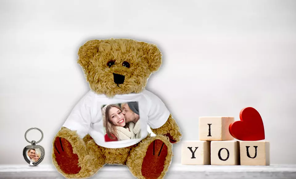 Custom Teddy Bear and Key Ring | Groupon Goods