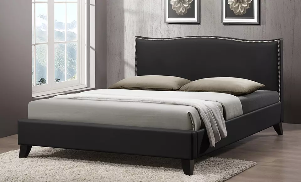 Chelsie Upholstered Platform Bed | Groupon Goods