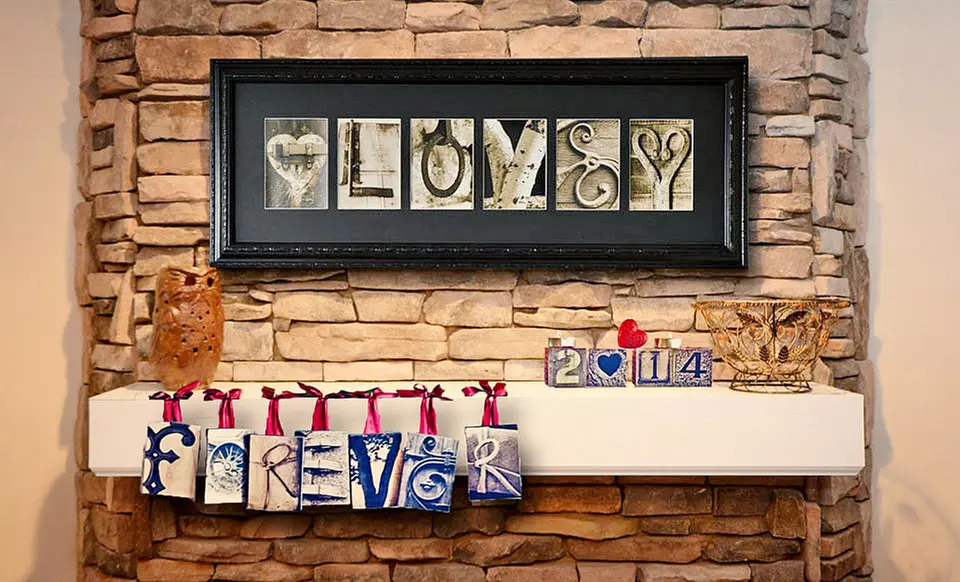 Custom Framed Letter Art | Groupon Goods