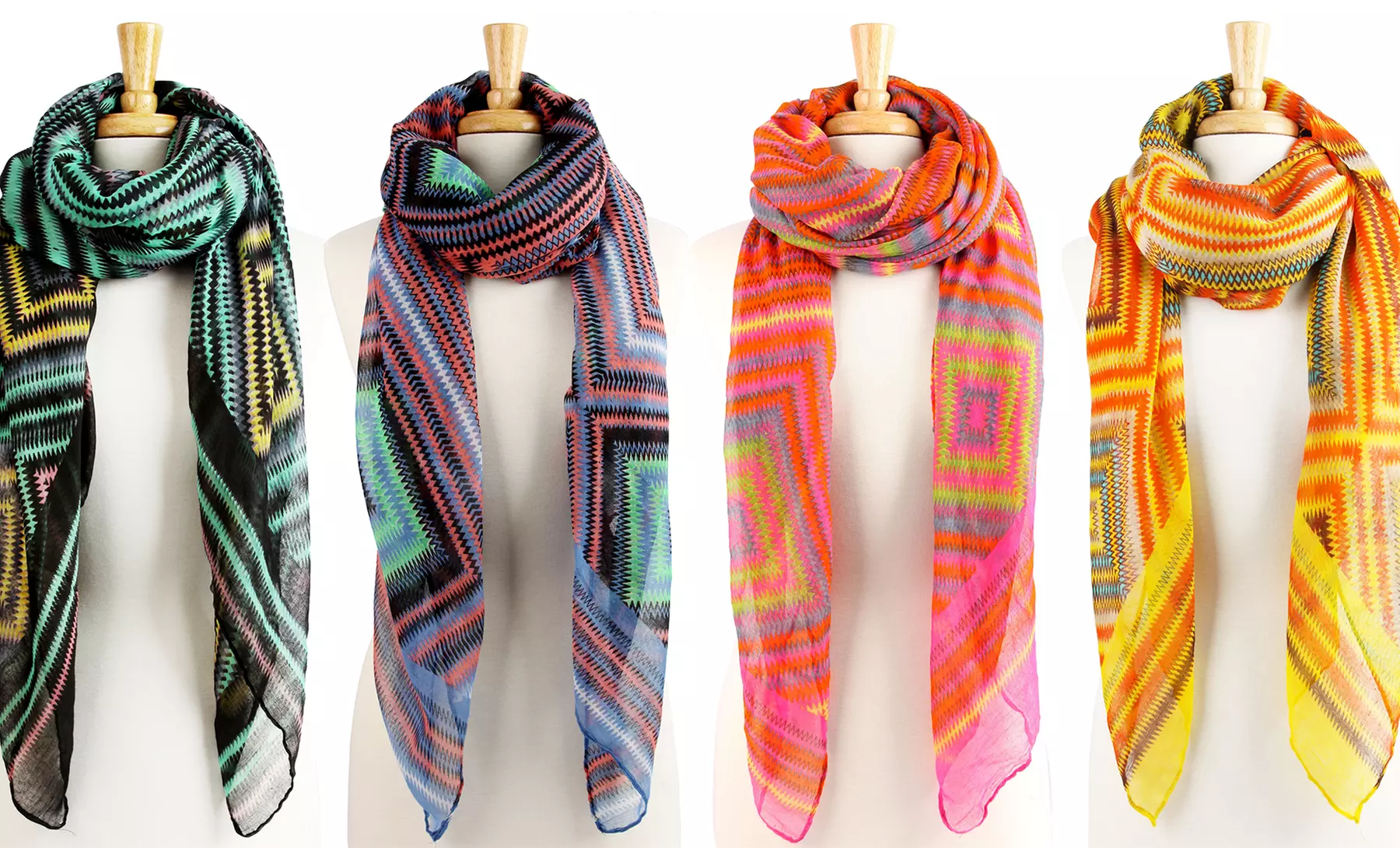 Multicolor Diamond Pattern Scarf | Groupon Goods