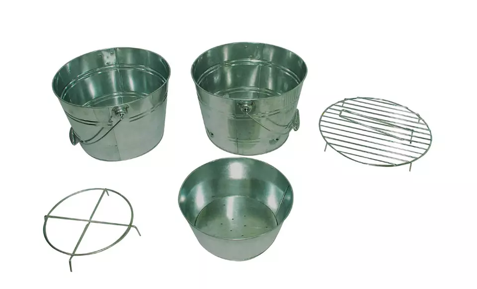 Portable BBQ Bucket Grill Set | Groupon Goods