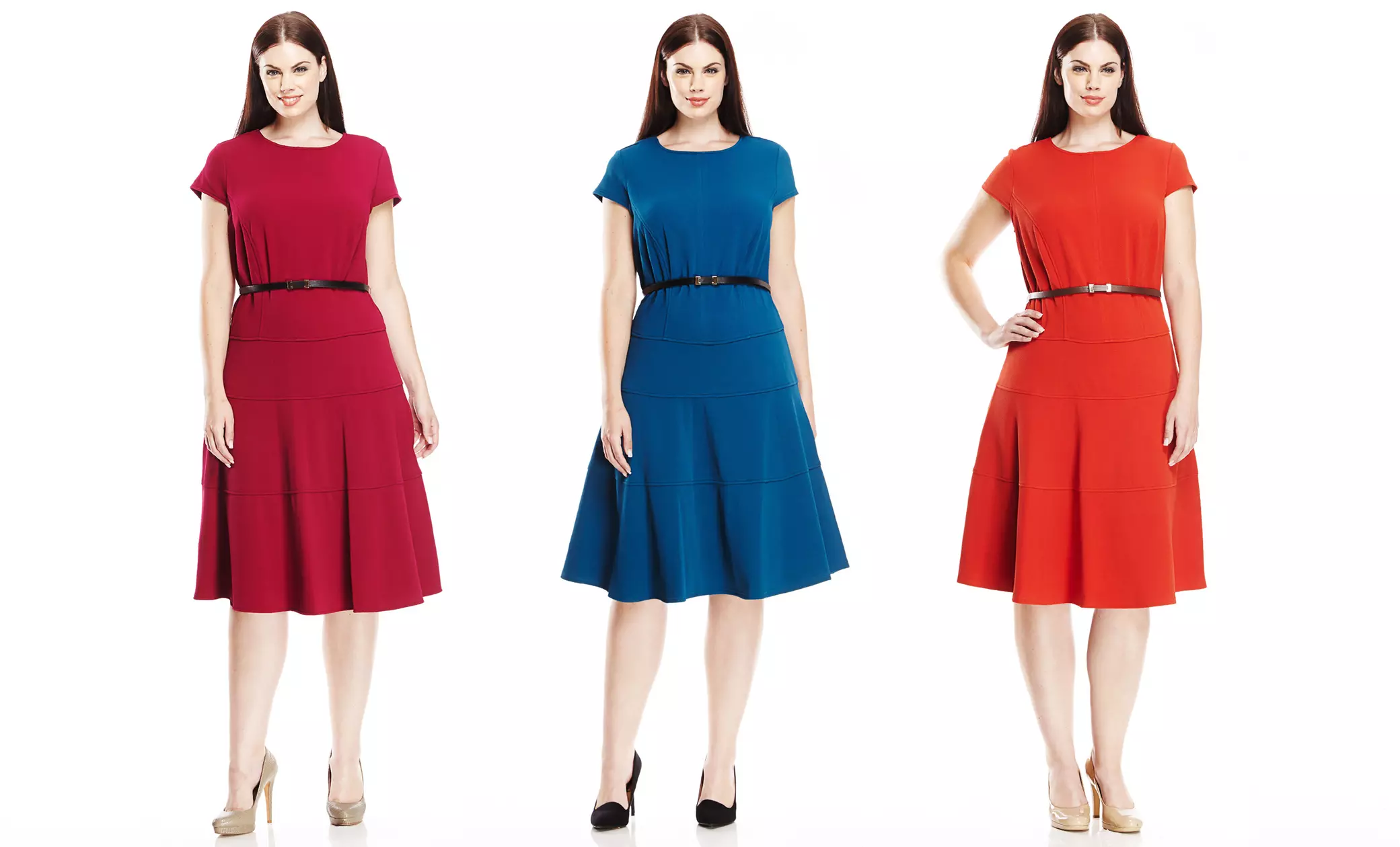 Sharagano Plus Fit & Flare Dress | Groupon Goods