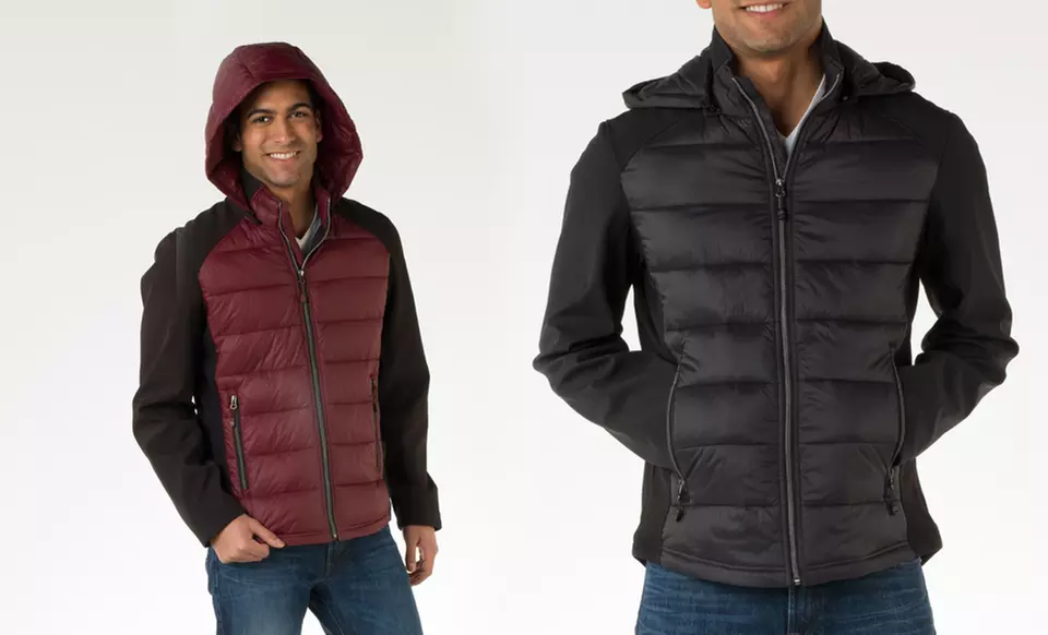 Halifax Men's Hooded Puffer | Groupon Goods