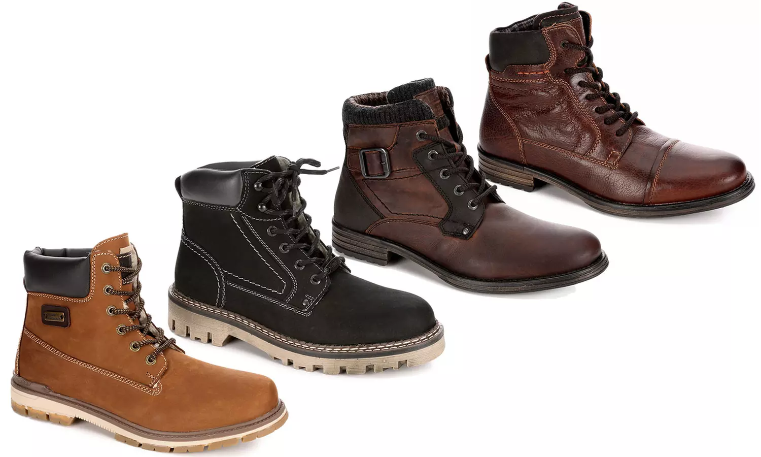 AM Shoes Men's Lace Up Boots | Groupon Goods