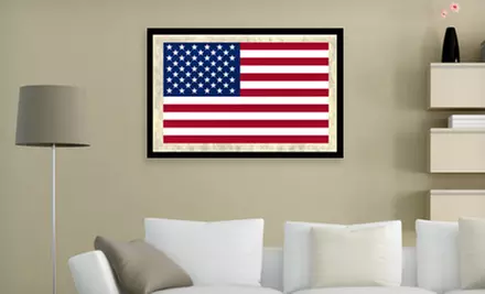 $49 for a 16”x24” Framed Canvas National Flag | Groupon Goods