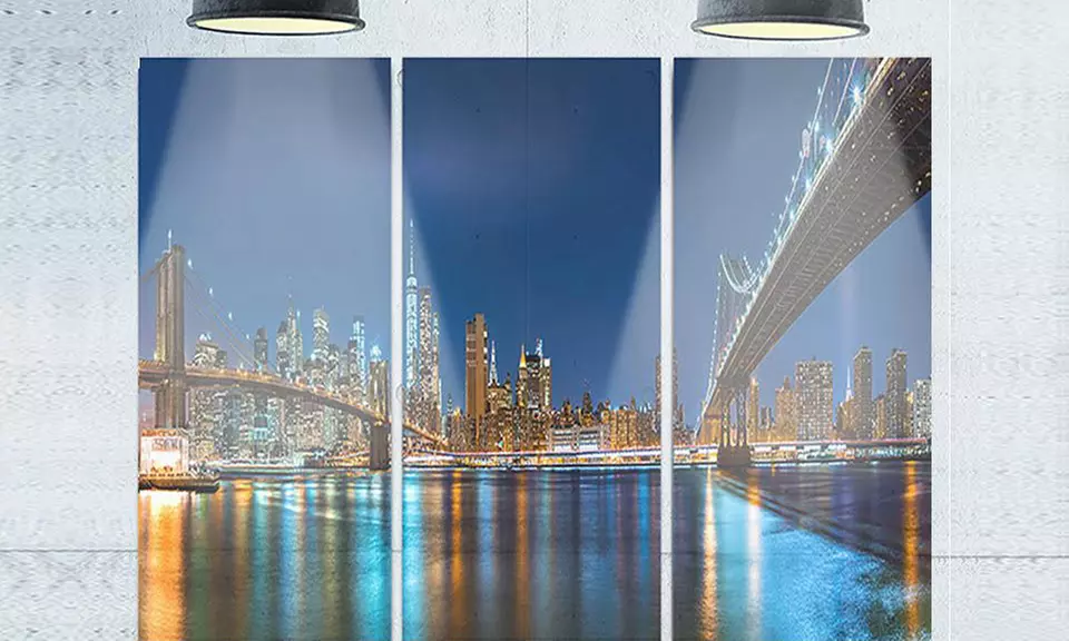 3-Panel Metal Artworks 36"x28" | Groupon Goods