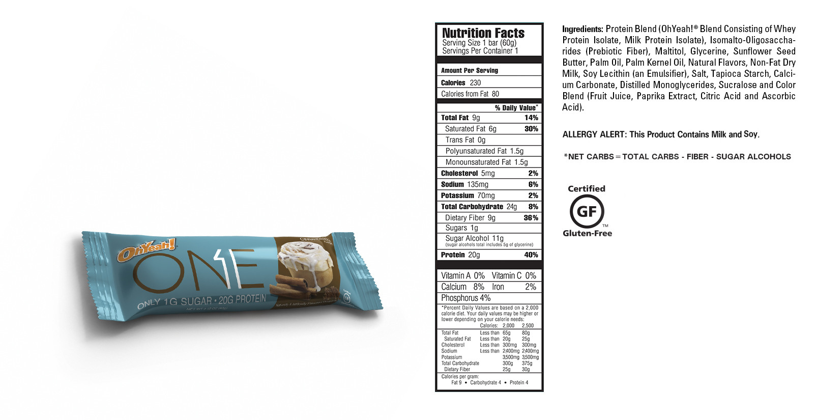 Fajarv Protein One Bars Nutrition Information