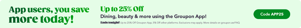 Abu Dhabi Coupons and vouchers. Save up to 70% with GROUPON.ae