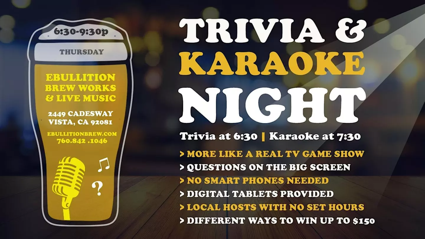 Craft Beer Trivia Night & Karoake (As Seen On TV) in Vista | Groupon