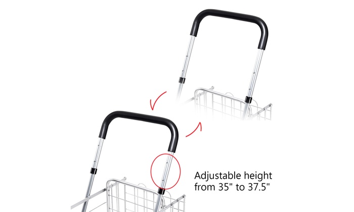 Up To 61% Off on Folding Shopping Cart Jumbo B... | Groupon Goods