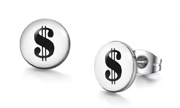 Dollar Sign Graphic Stud Earr... | Groupon Goods