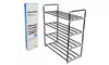 4 Tier Grey Steel Shoe Rack | Groupon Goods