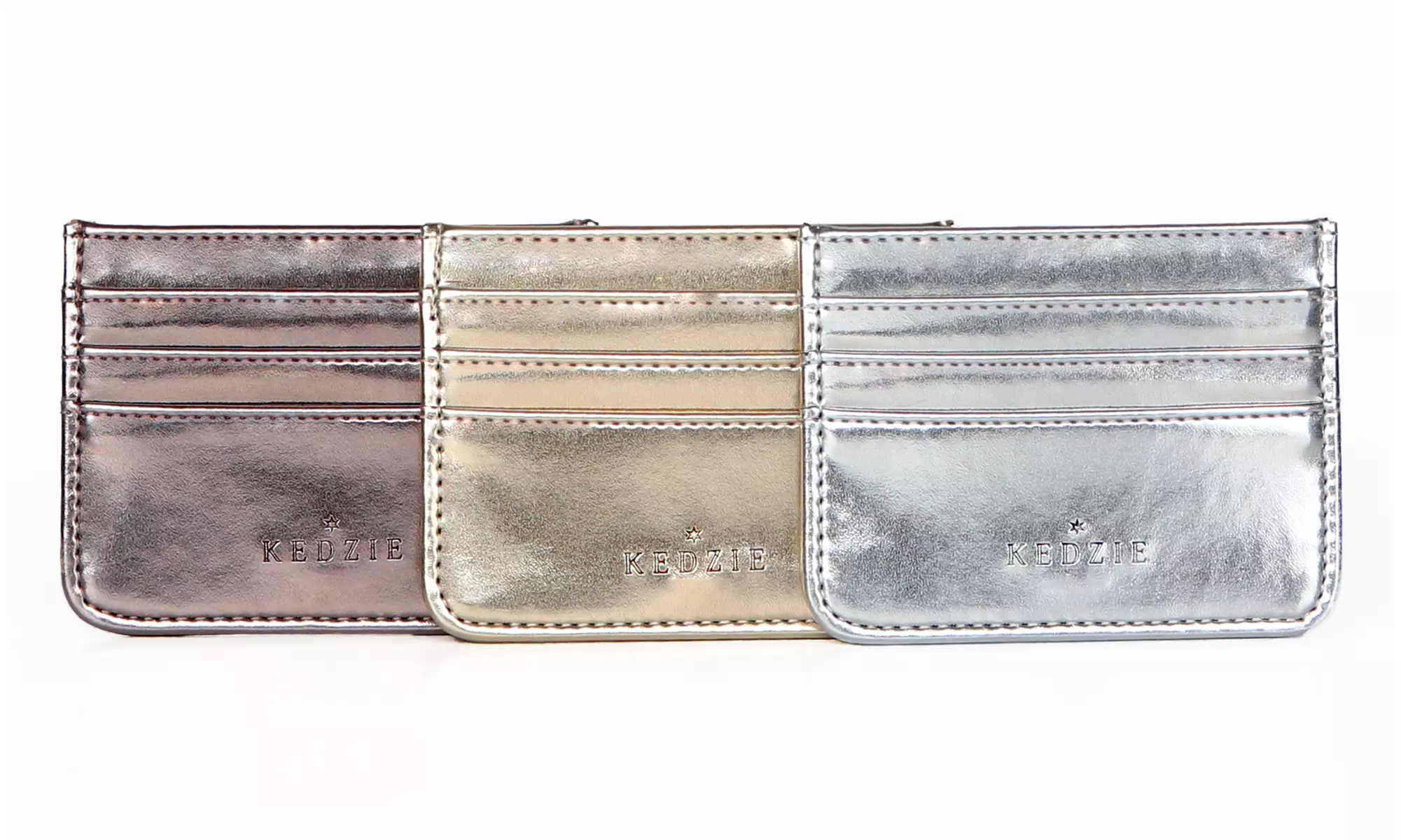 Metallic Card Wallet with 4 S... | Groupon Goods
