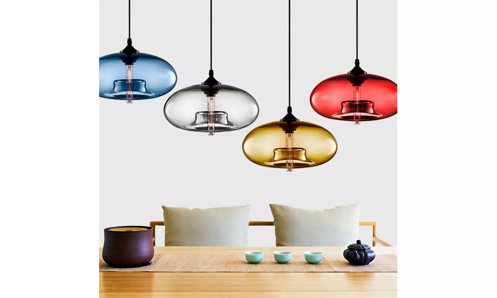 Modern Colored Glass Ceiling ... | Groupon Goods