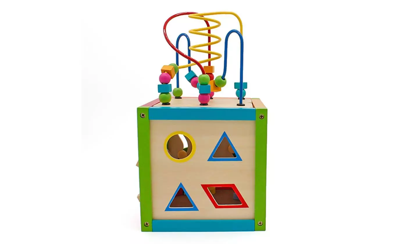 Wooden Learning Bead Maze Cub... | Groupon Goods