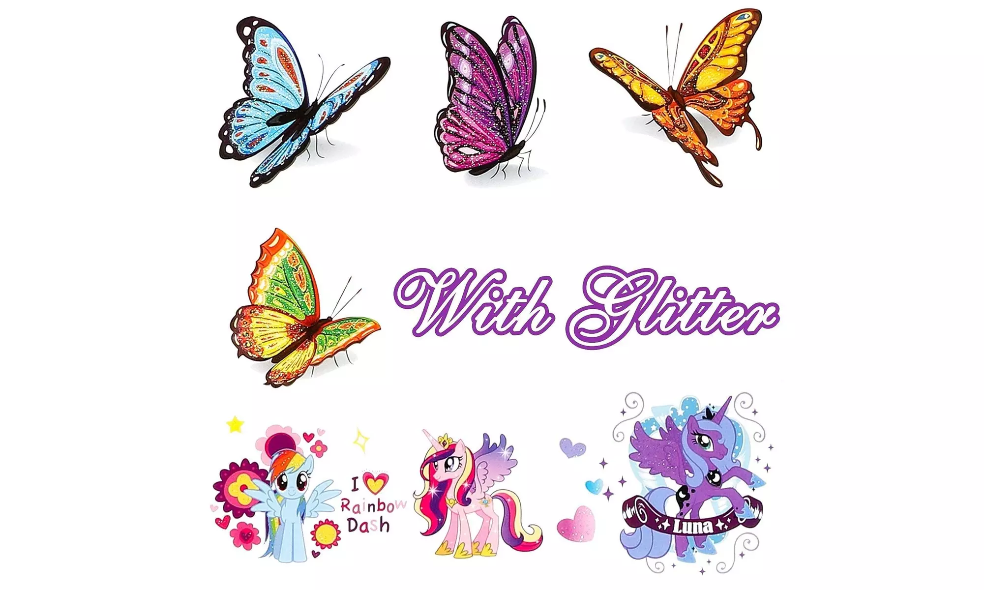 Ticiaga 16 Sheets Glitter Tat... | Groupon Goods