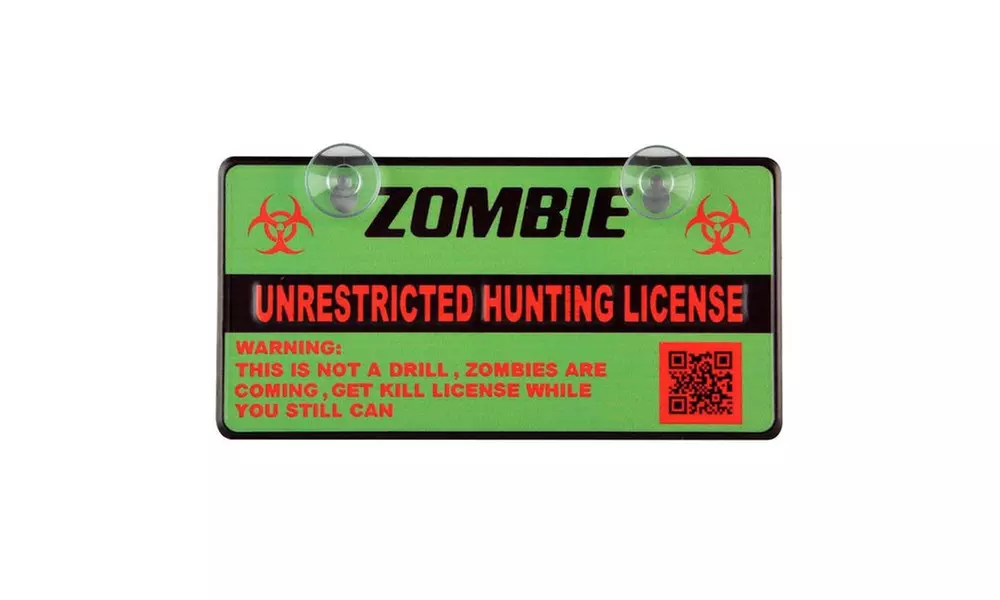 Zombie License Mini Plate | Groupon Goods