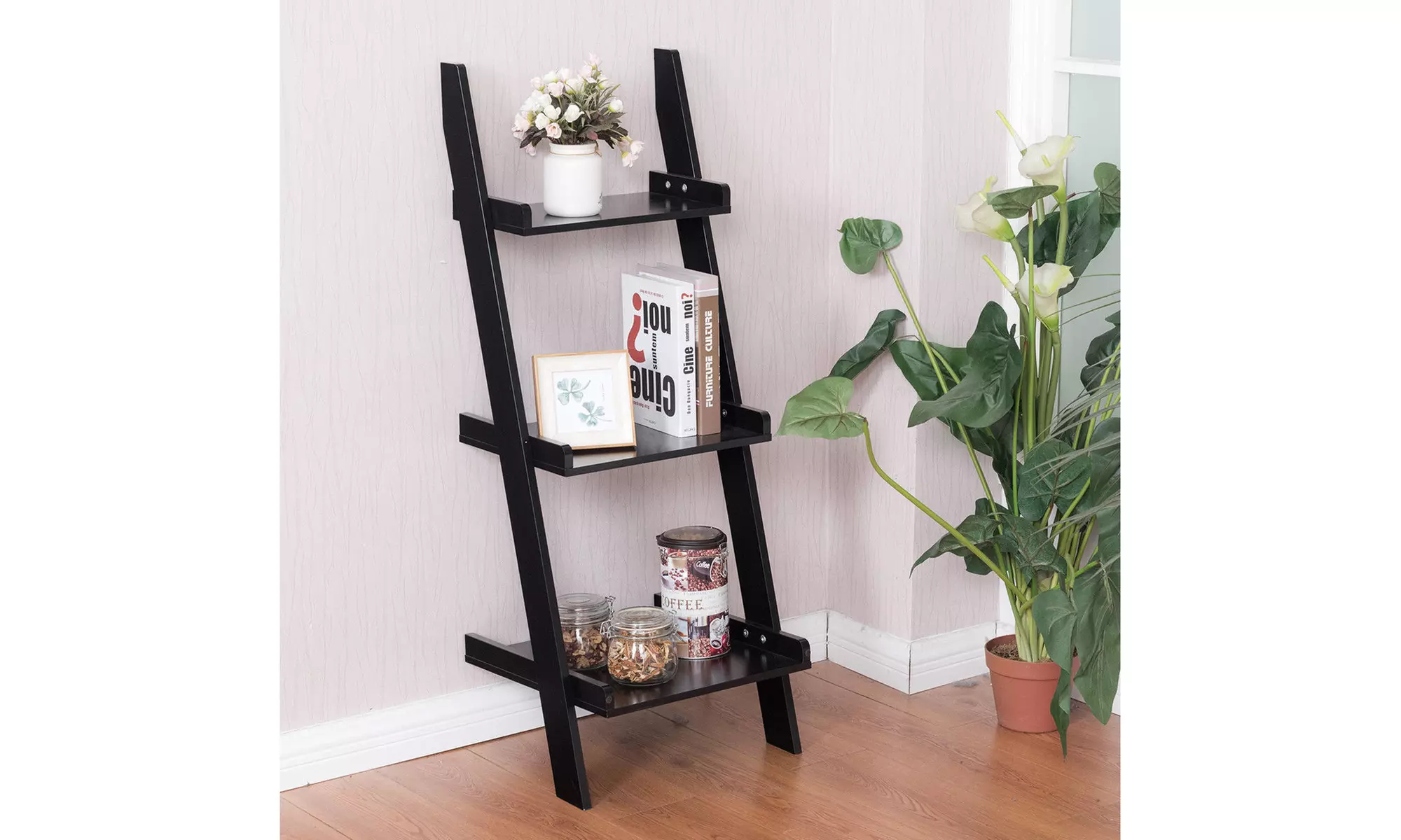 3 Tier Leaning Rack Wall Ladd... | Groupon Goods