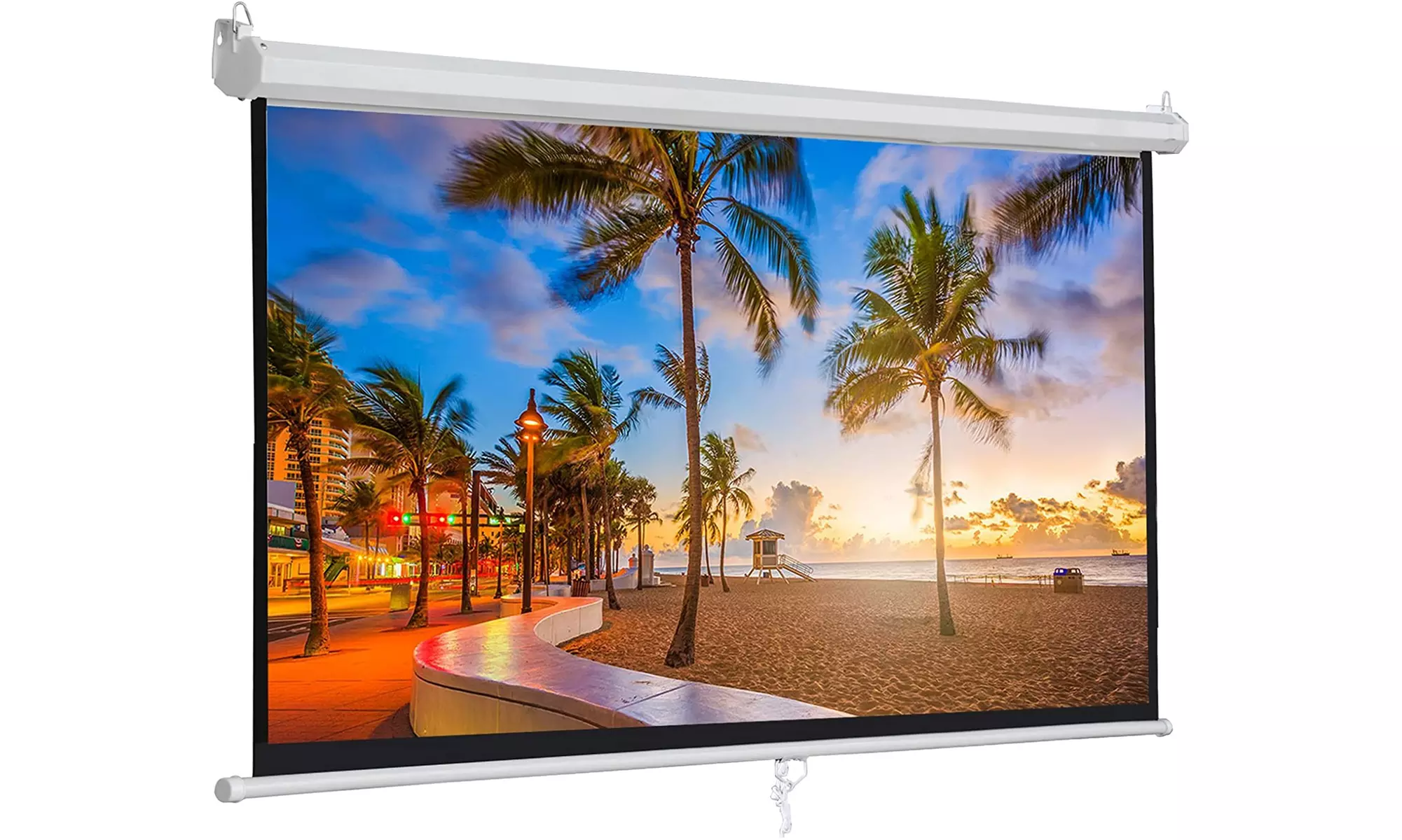 Zeny 100" Pull Down Projector... | Groupon Goods