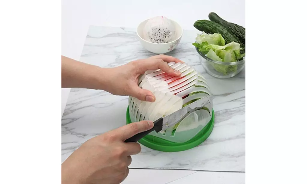 2 in 1 Salad Cutter and Strainer | Groupon Goods