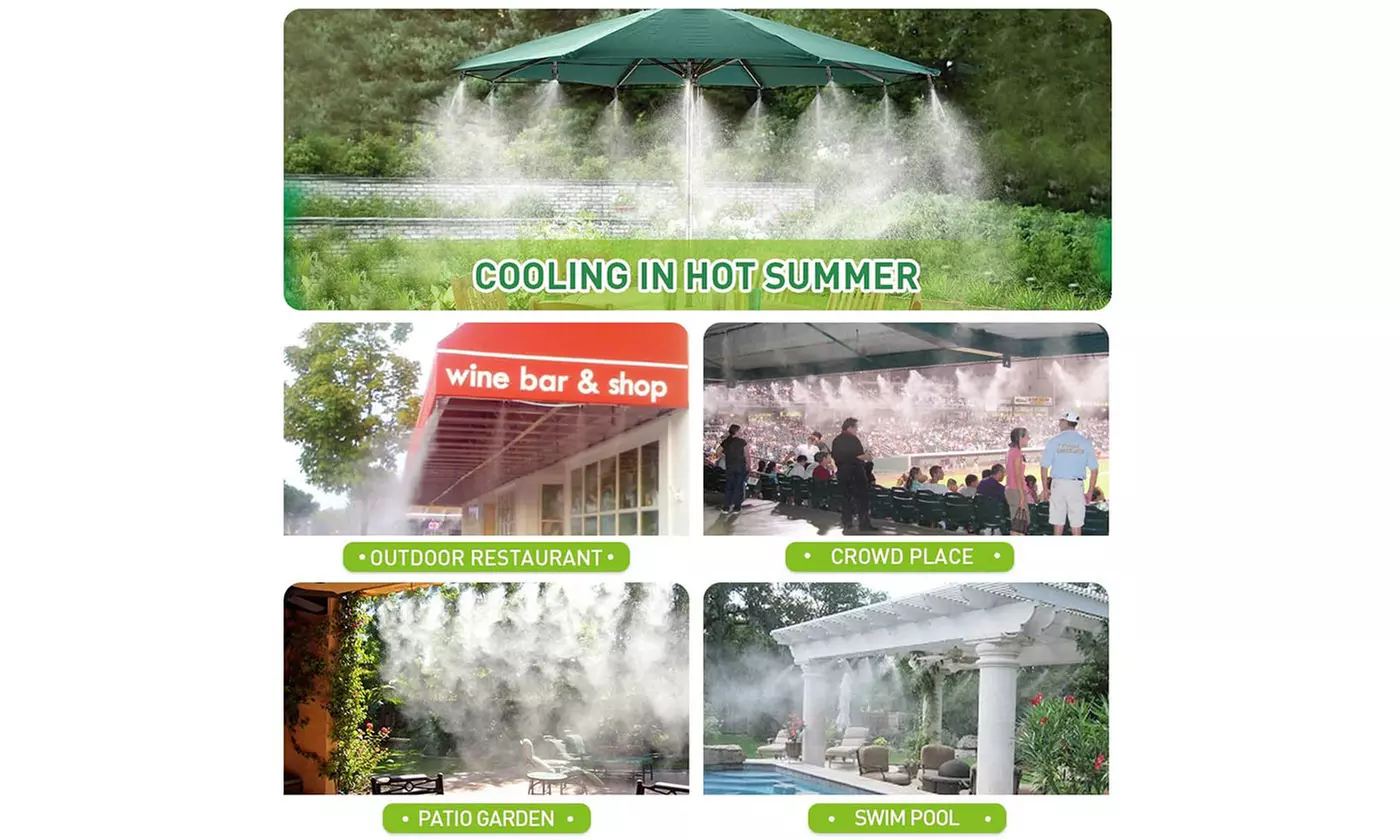 19.6ft Misting Cooling System... | Groupon Goods