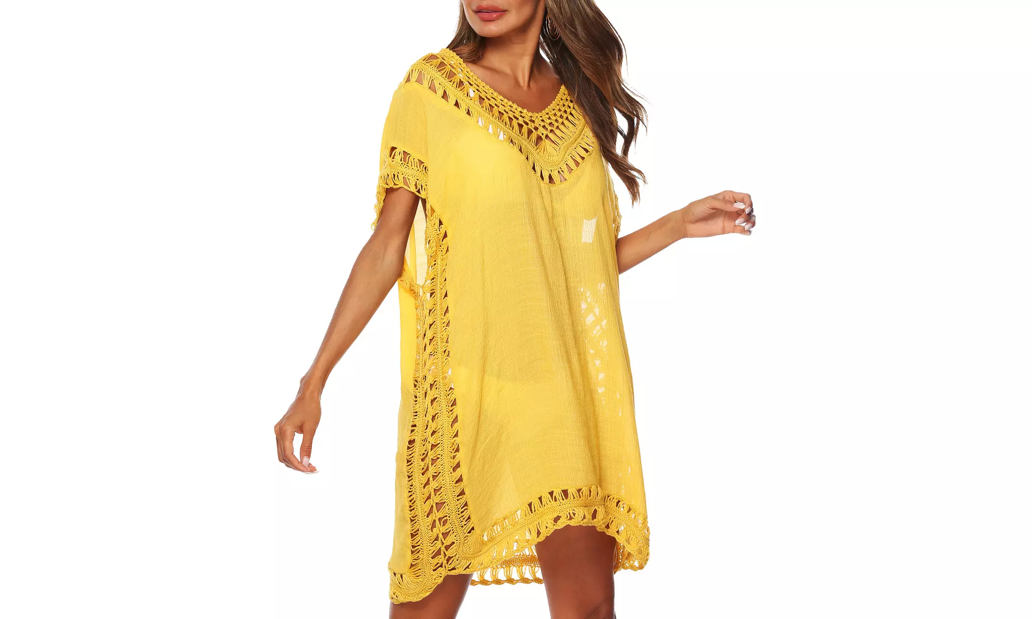 Women's Mesh Beach Cover Ups ... | Groupon Goods