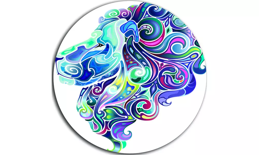 Blue Lion Abstract Art' Disc ... | Groupon Goods