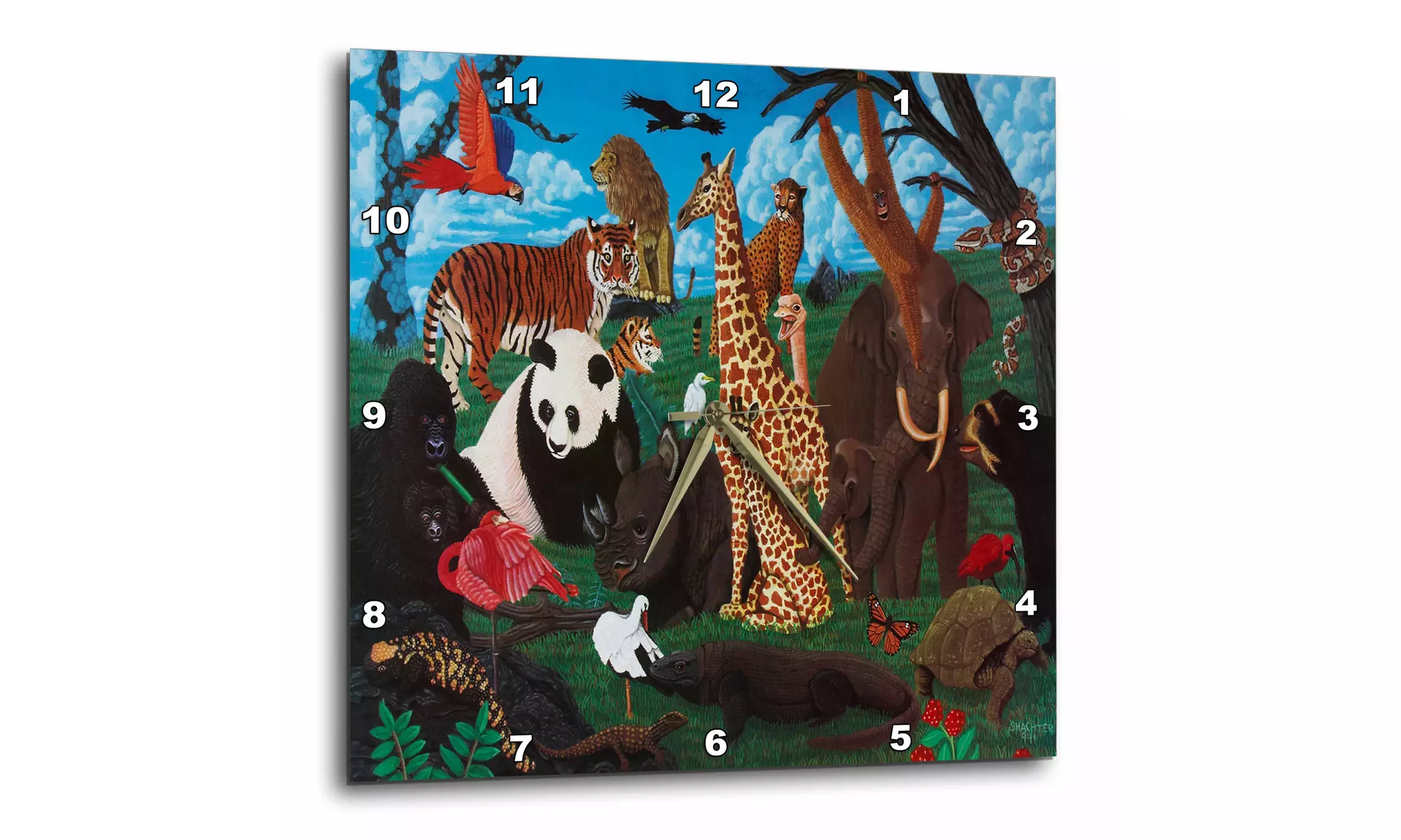 Wall Clock - ZOO ANIMALS | Groupon Goods