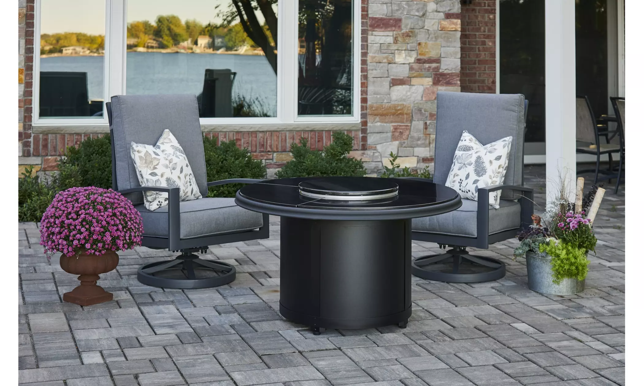 Chat Height Fire Pit Table | Groupon Goods