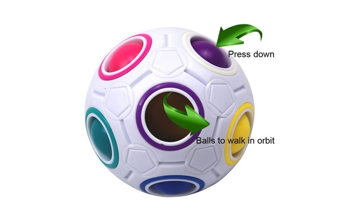 Kids' Plastic Cube Twist Puzzle Rainbow Magic Ball | Groupon