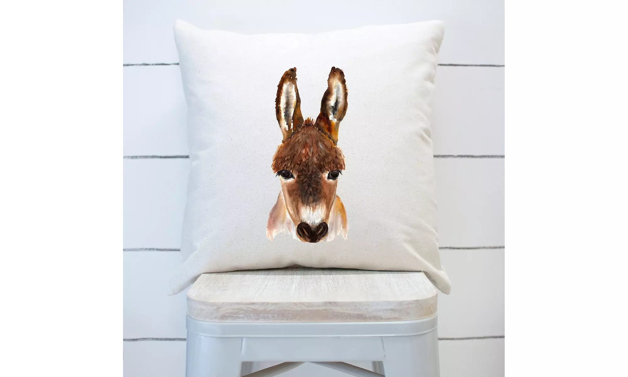 Donkey Pillow Cover Farm Anim... | Groupon Goods