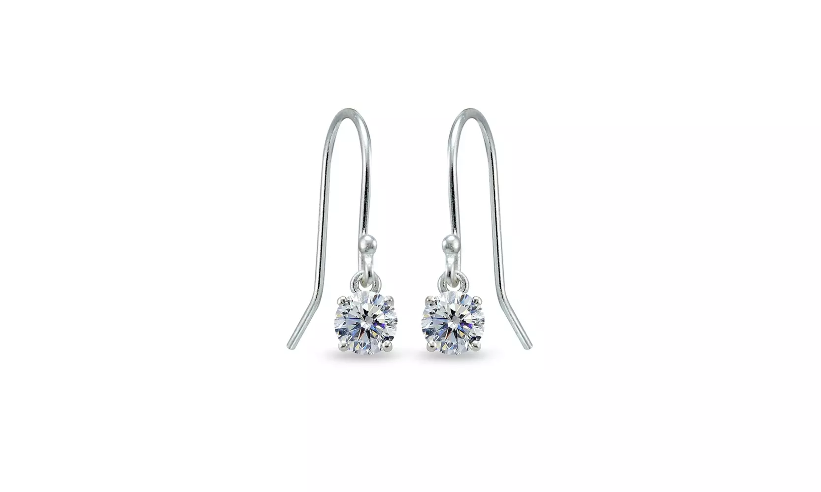 Clear Dangle Earrings in 925 ... | Groupon Goods