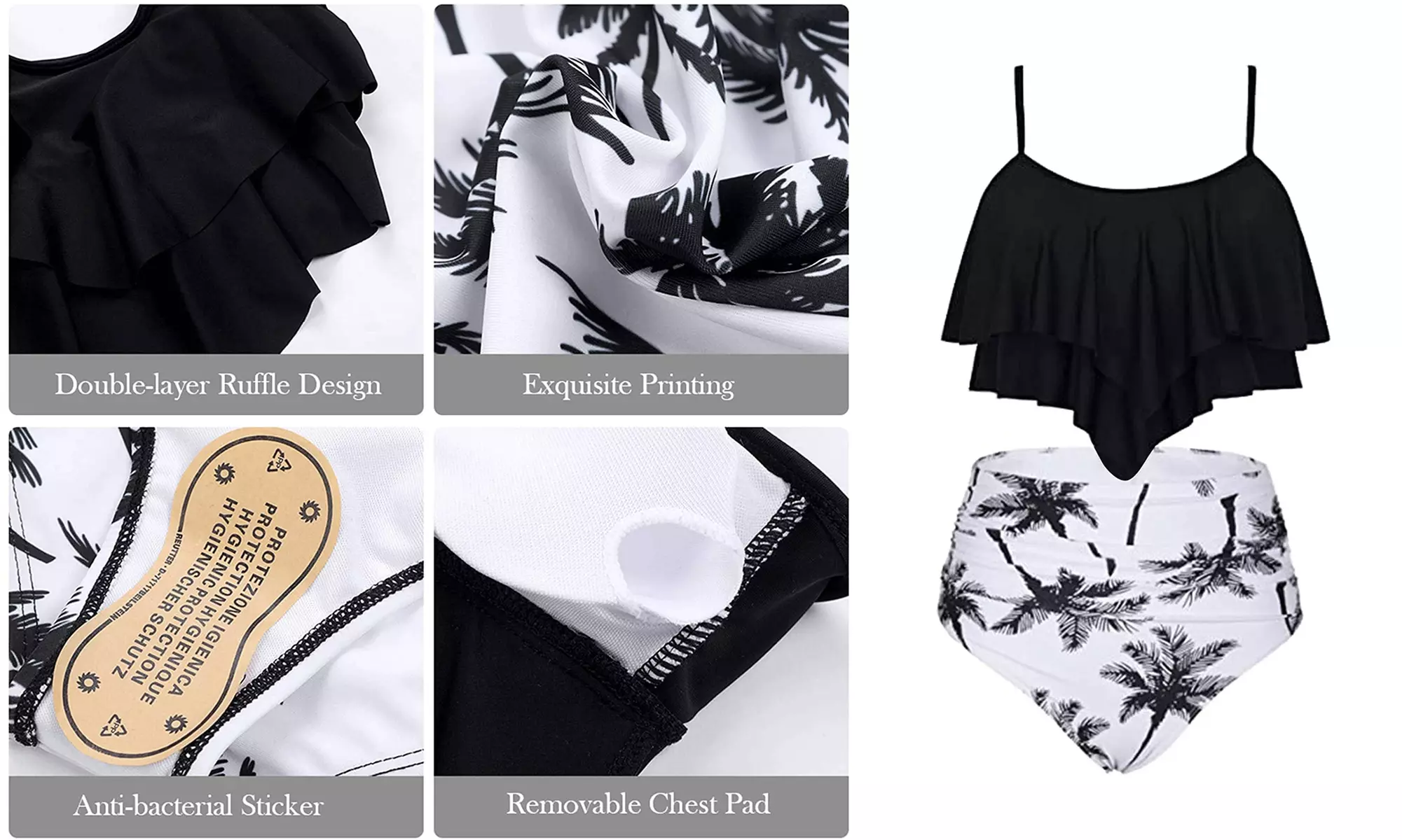 Women Two Piece High Waist Bi... | Groupon Goods