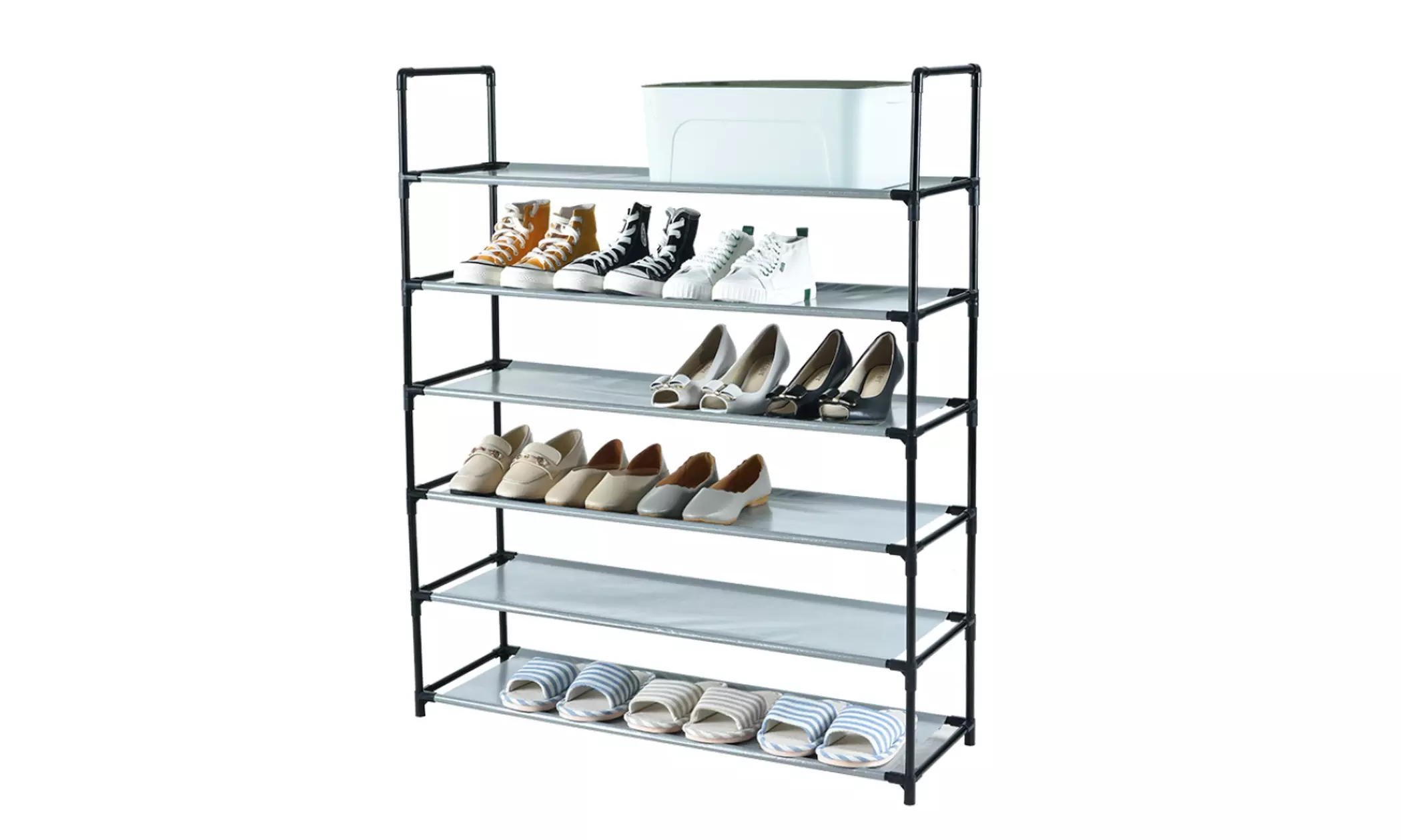 6 tier shoe rack with fabric ... | Groupon Goods