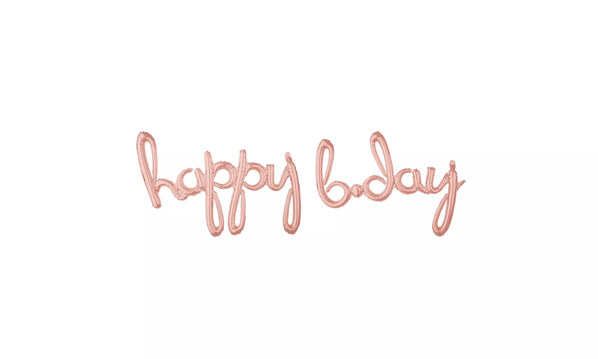 Rose Gold Happy B-Day Cursive... | Groupon Goods