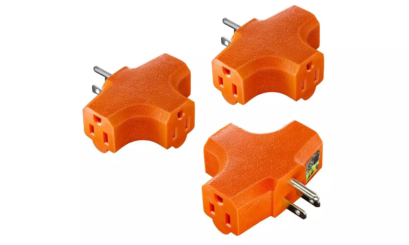 3-Grounded Outlet T-shaped Ad... | Groupon Goods
