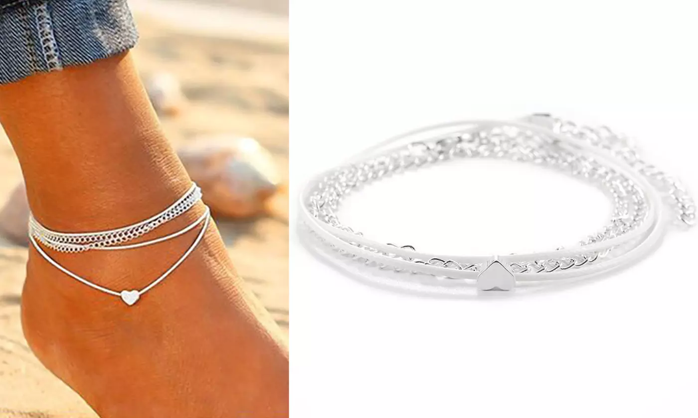 Boho Double Layer Anklets Foo... | Groupon Goods