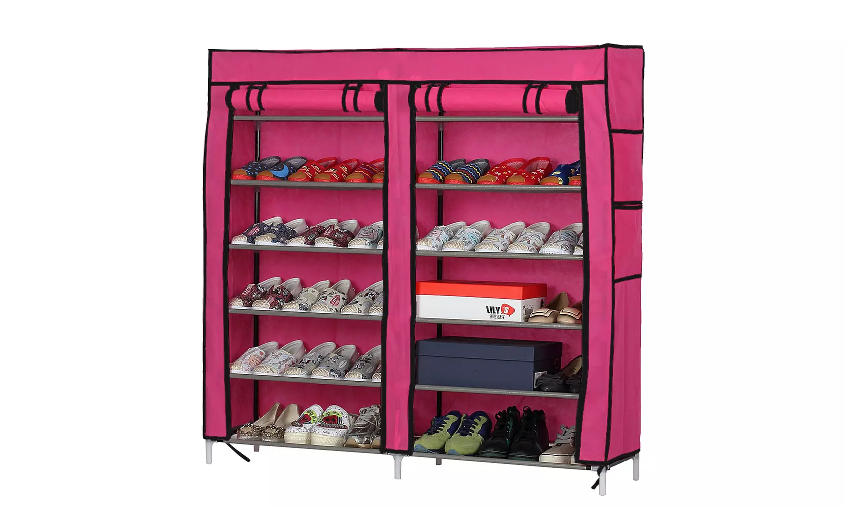 36 Pairs Shoe Rack Double Row... | Groupon Goods