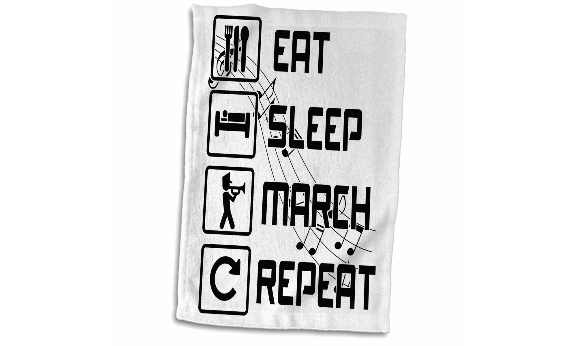 Towel - Eat Sleep March Repe... | Groupon Goods