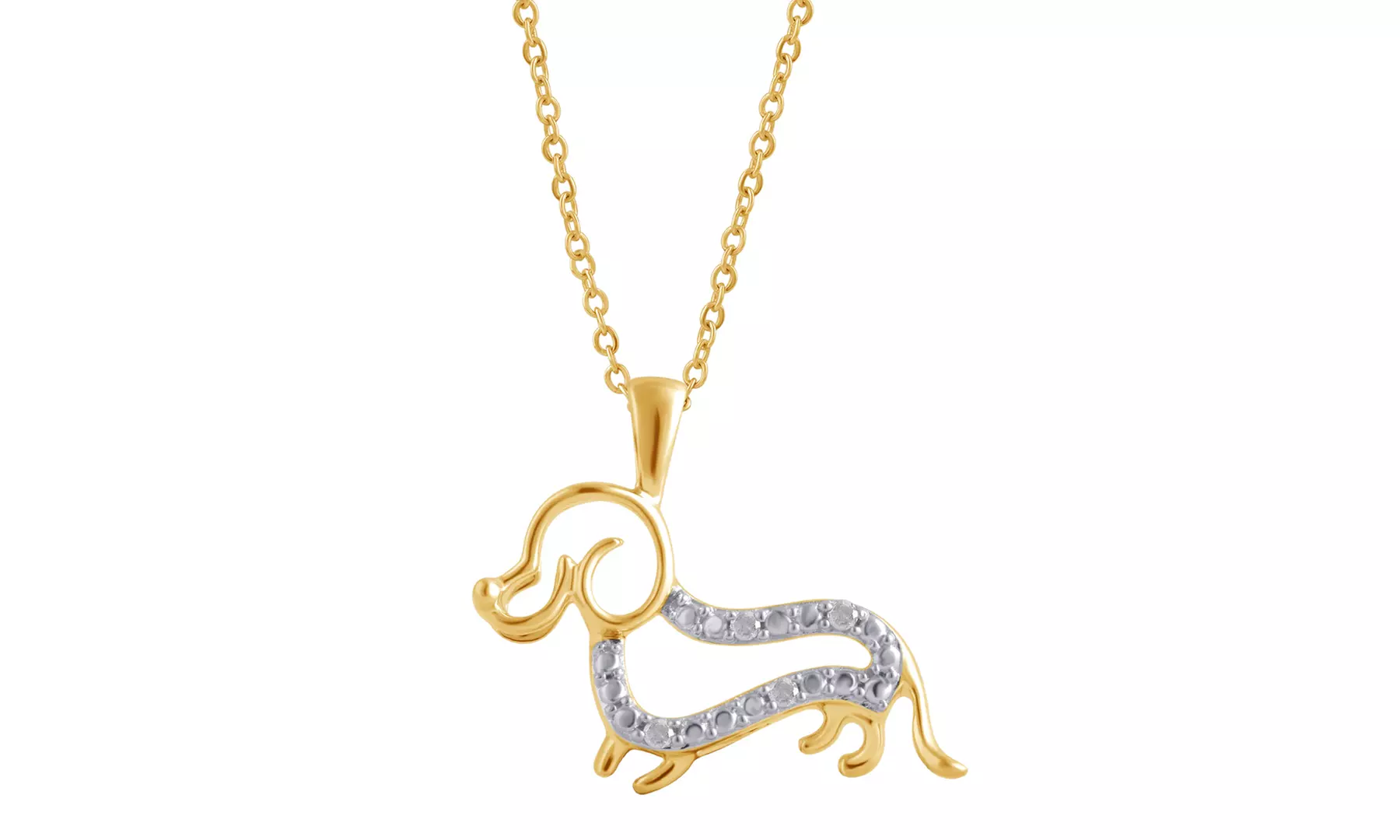 18K Gold Plated Diamond Accen... | Groupon Goods