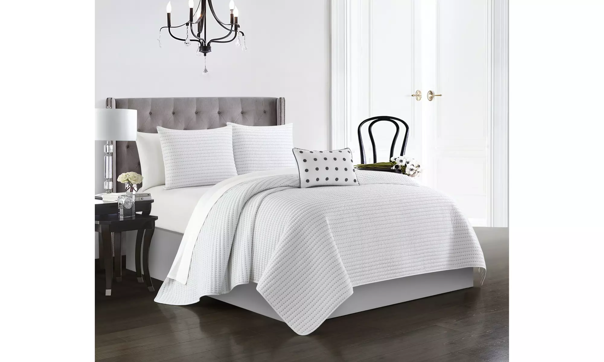 Addison Striped Box Stitched ... | Groupon Goods