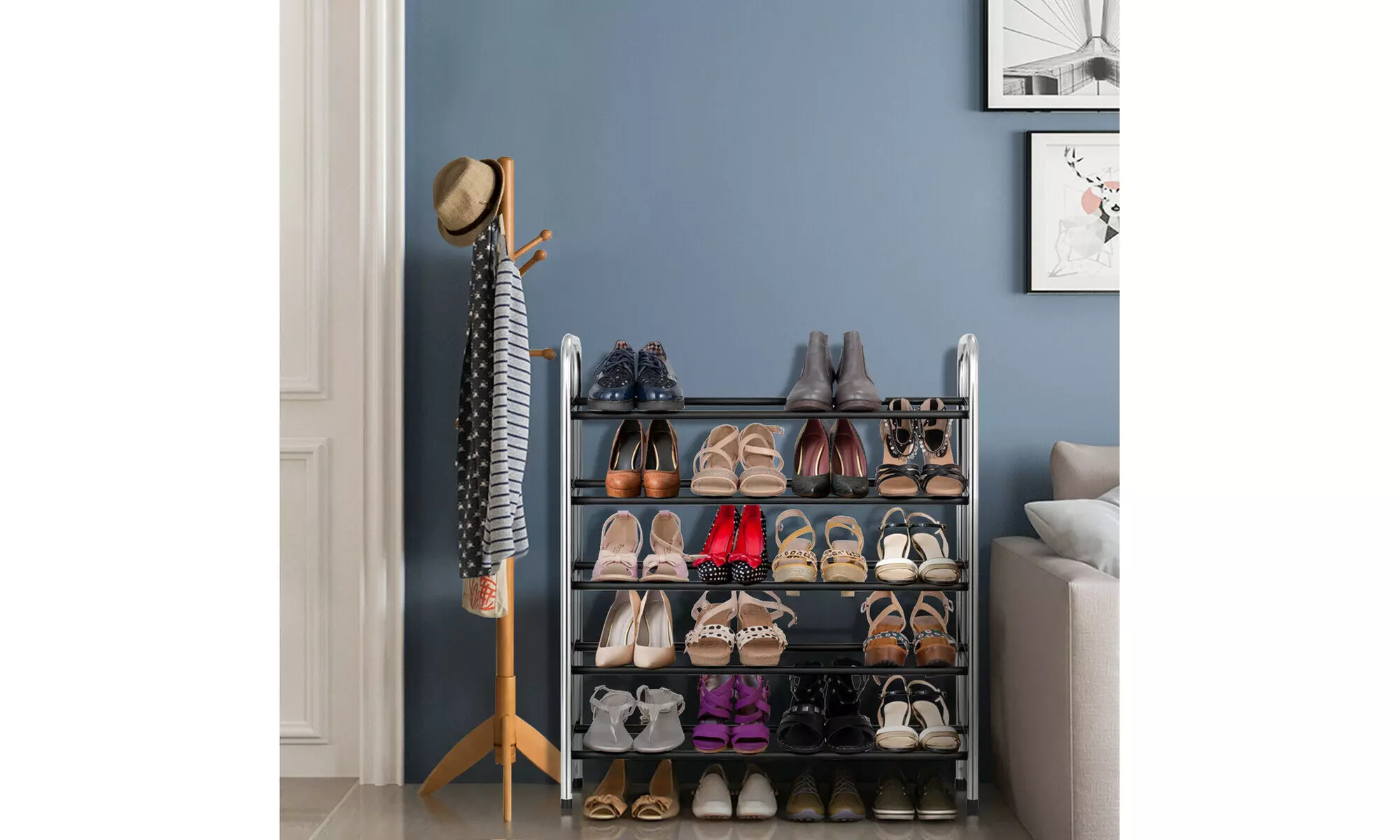 5-Tier Mobile Shoe Rack Tower... | Groupon Goods