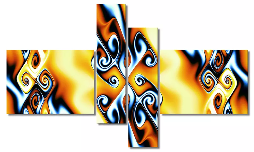 Yellow Squiggles - Contempora... | Groupon Goods