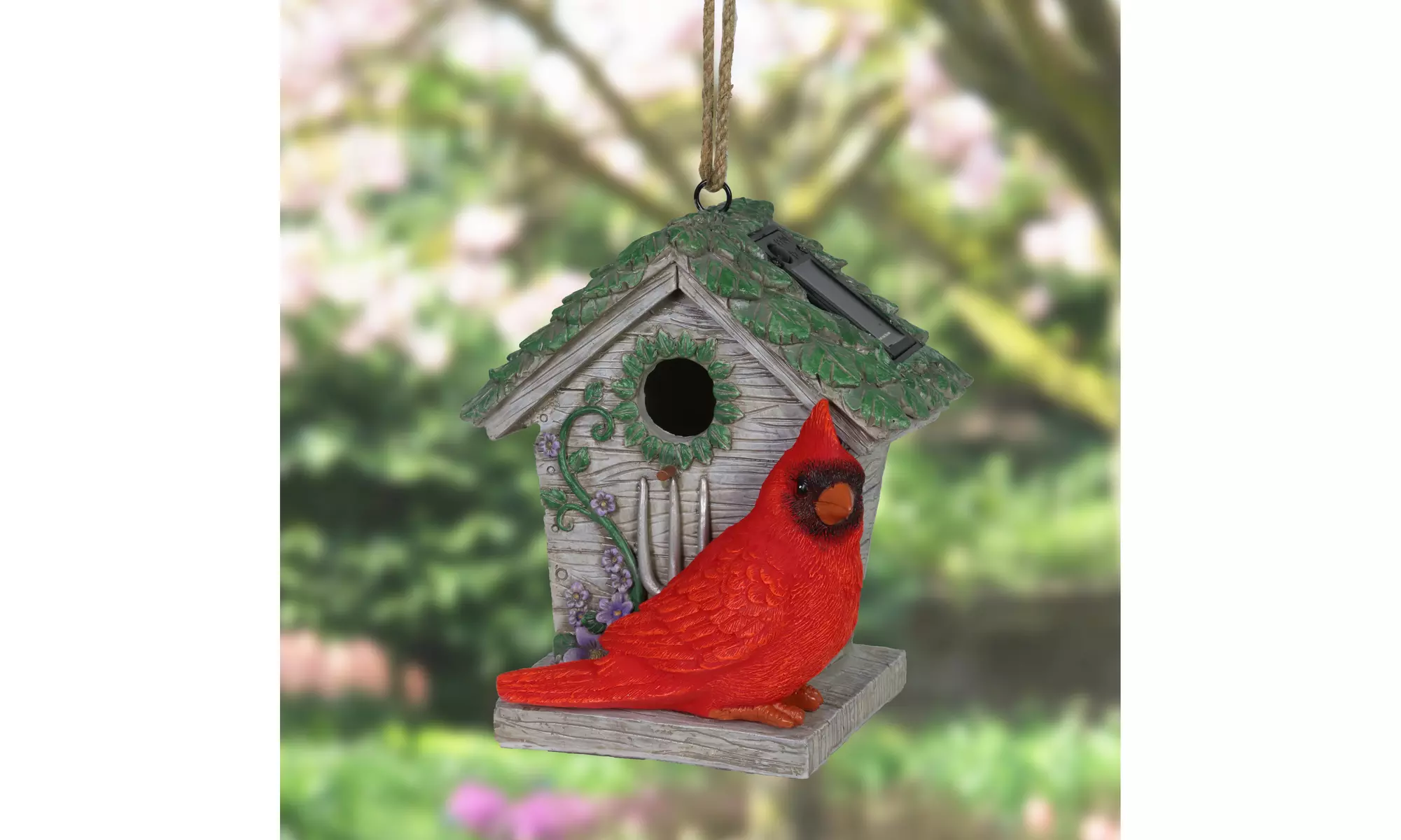 Exhart Solar Cardinal Hanging... | Groupon Goods