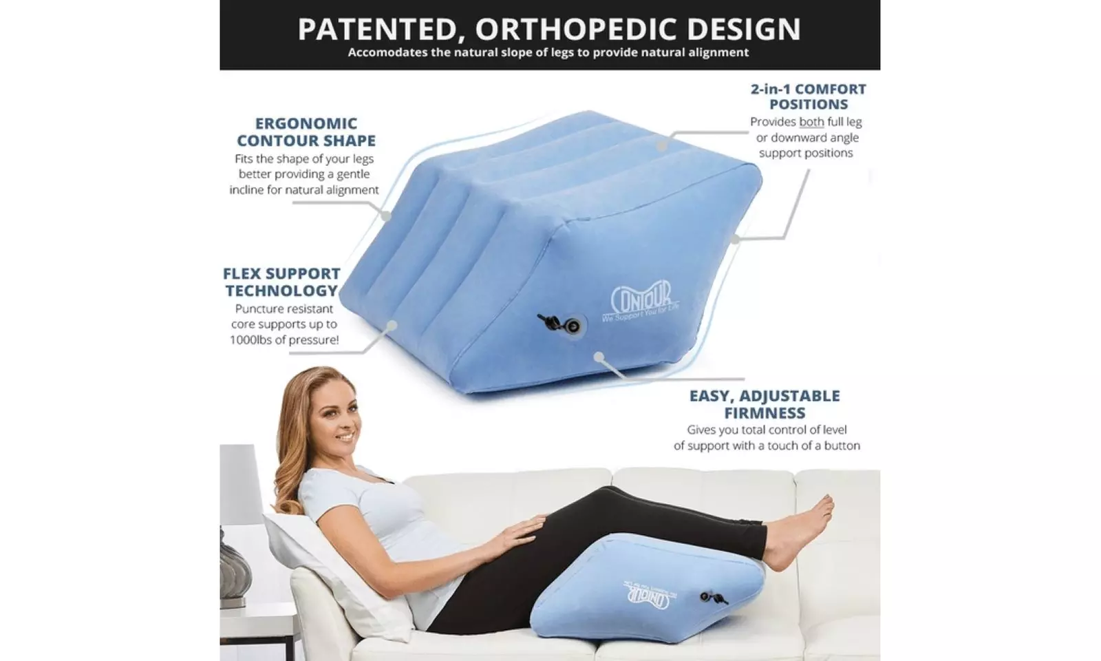 Contour 2-in-1 Leg Relief Wedge | Groupon Goods