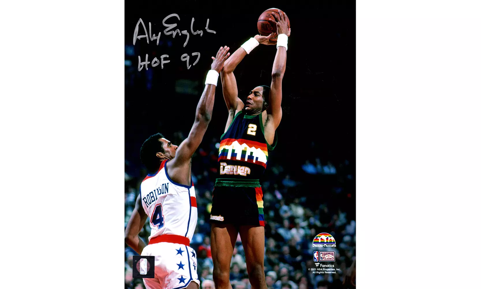 Alex English Signed Denver Nu... | Groupon Goods