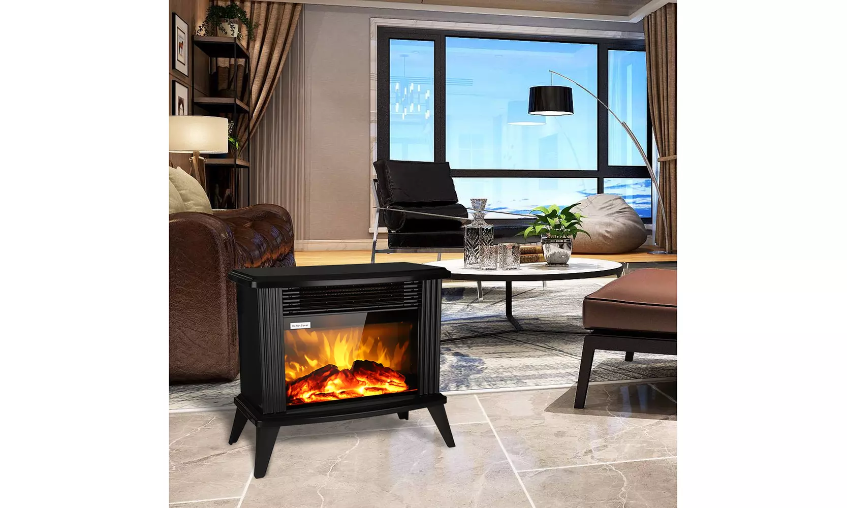 1500w Vertical Fireplace Mech... | Groupon Goods